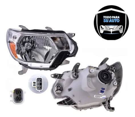 Faro Toyota Tacoma 2012 2015 Fondo Cromado Derecho Derechopasajero