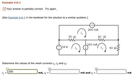 Solved Determine The Values Of The Mesh Currents I I And Chegg