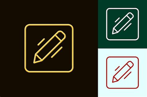Edit Icon With A Small Pencil Outline And A Few Lines Around Abstract Minimalist Icon Designs