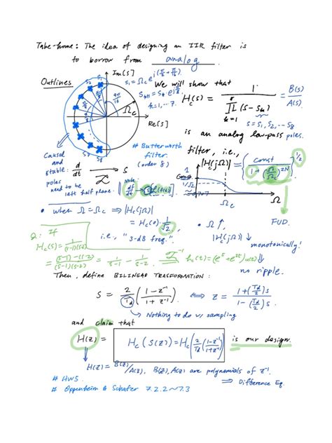2022 Dsp Lecture 9 Iir Filter Design Bilinear Transformation 2 Pdf