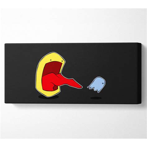 Ebern Designs Pacman Chasing Ghost Print Uk