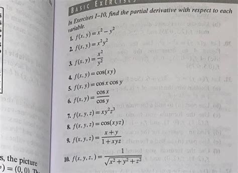 Solved In Exercises 1 10 Find The Partial Derivative With