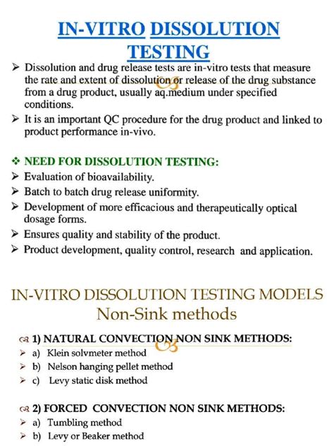 in vitro dissolution testing models pdf adsorption filtration
