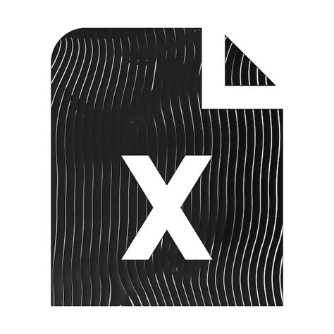 Photo Icons File Excel Icon Black White Lines Texture Premium Ai