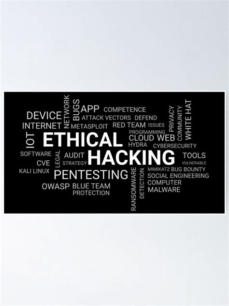 Kopie Von Ethical Hacking Poster For Sale By Leo Jess Redbubble