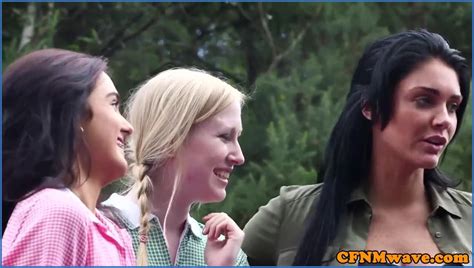 Femdoms Jerking Cfnm Sub Outdoors In Group