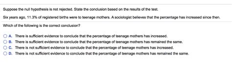 Solved The Null And Alternative Hypotheses Are Given