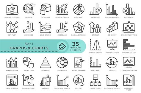 Set Icons Graph 01 Stock Illustration Download Image Now Icon