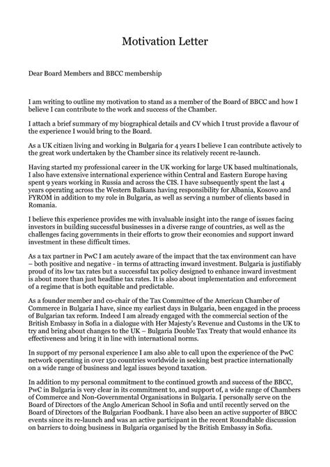 18 Free Sample Motivation Letter Templates Word Pdf American Templates