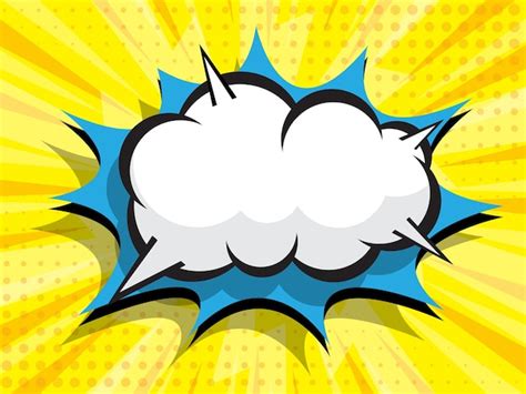 추상 만화 팝 아트 배경 프리미엄 벡터