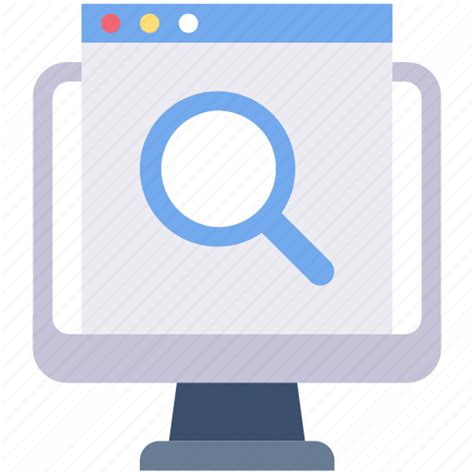 browser find magnifier monitor search webpage website icon