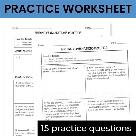 Combinations And Permutations Guided Notes Bundle Boldly Inspired Curriculum