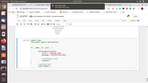 Python Desktop Notifier Using Plyer Module Geeksforgeeks