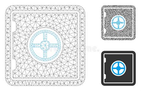 Safe Vector Mesh Carcass Model And Triangle Mosaic Icon Stock Vector