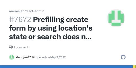 Prefilling Create Form By Using Locations State Or Search Does Not