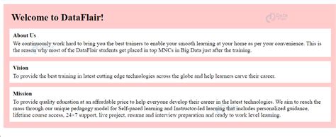 Html Semantic Elements And Semantic Tags Dataflair