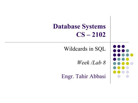 Wildcard In Database Pdf