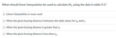 When Should Linear Interpolation Be Used To Calculate