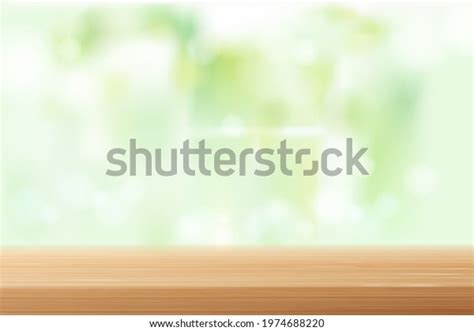 Wood Table Top Blur Behind Window Stock Vector Royalty Free