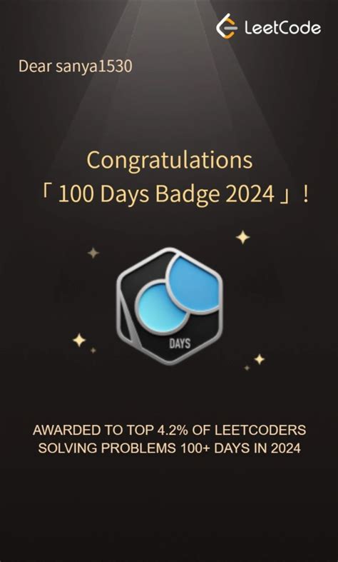 Suchitra Singh On Linkedin 100daysofcode Leetcode Codingchallenge Milestone