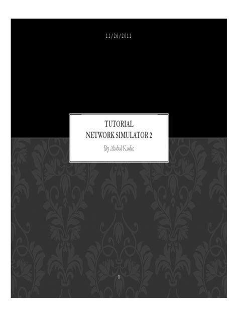 tutorial network simulator 2 pdf