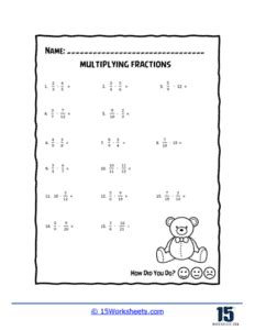 Multiplying Fractions Worksheets 15 Worksheets