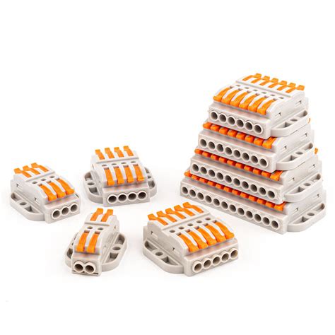 레버가 있는 범용 케이블 커넥터 퀵 터미널 배선 램프 커넥터 구리 전도 플러그인 전선 터미널 25 개 전기 장비 및 소모품