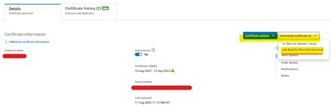 Merge Signed Request In Azure Key Vault With Digicert Certificate Files
