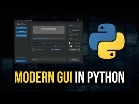 Create Sleek GUIs With CustomTkinter GUI Design Widget Customization