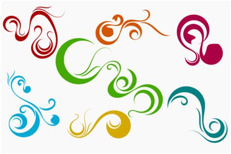 Colorful Swirl Elements Collection Graphic By Faqeeh · Creative Fabrica