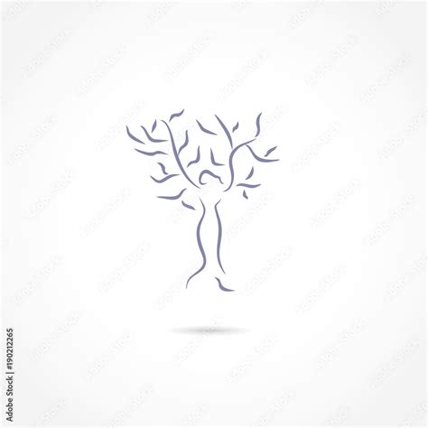Woman Tree Icon Vector Stock Vector Adobe Stock