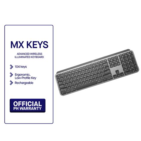 Logitech Mx Keys Advanced Wireless Illuminated Keyboard Shopee Philippines