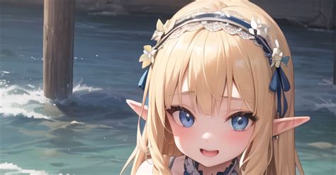 エルフ ロリっ子エルフの水着 2 ジンジャーシロップのイラスト Pixiv