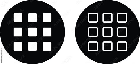 Menu Icons Set Black Flat And Line Vector Collection Ui Design Elements