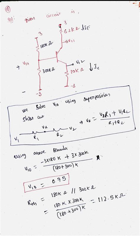 Solved For The Following Circuit Find Values For The Labeled Node