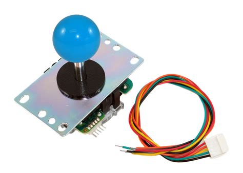 Sanwa Joystick 4 8 Way With Light Blue Ball Top