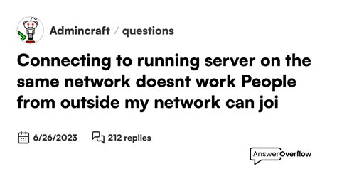 Connecting To Running Server On The Same Network Doesnt Work People From Outside My Network Can