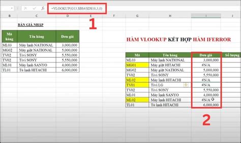 Tìm và sửa lỗi công thức với hàm IFERROR trong Excel