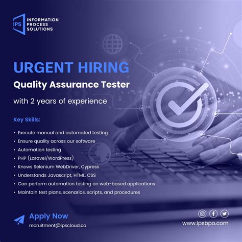 Ips Pakistan On Linkedin Hiring Qatester Automationtesting Techjobs Joinourteam Career…