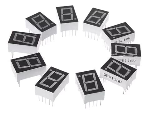 Display Led De 7 Segmentos 1 Cátodo Comum Vermelho Digital Parcelamento Sem Juros