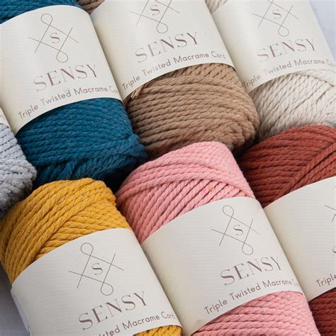 Sensy Premium 3mm 82 Yards 100 Cotton 3 Strand Twisted Macrame Cord
