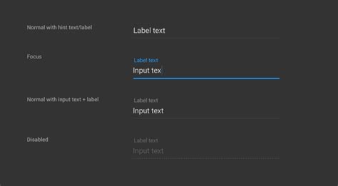 Text Fields Components Google Design Guidelines