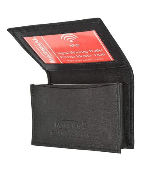 Marshal Rfid Blocking Mens Leather Expandable Business Card Case Wallet