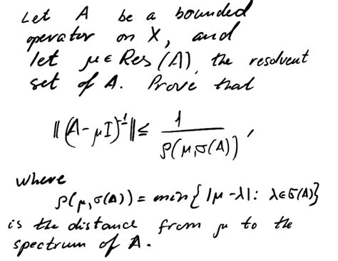 Let A Be A Bounded Operator On X And Tet Ue Res A