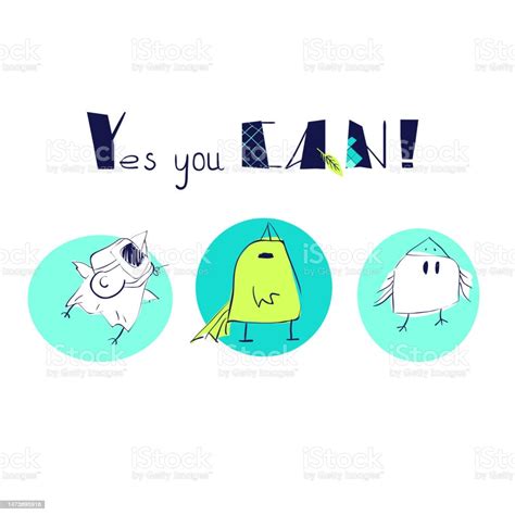 재미 있는 문구와 작은 만화 새 벡터 일러스트 레이 션 가공의 인물에 대한 스톡 벡터 아트 및 기타 이미지 가공의 인물 개념 귀여운 Istock