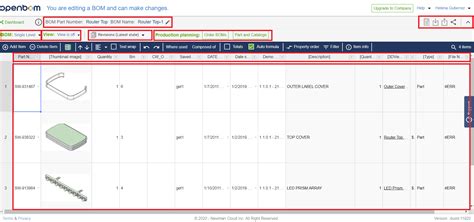 User Interface OpenBOM Training Library