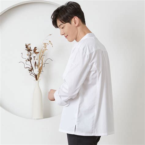 Ot180 2 긴팔 고급 얇은 Tc32수 조리복 화이트 백색 요리 한식 중식 제과제빵 1675066258 티마스터