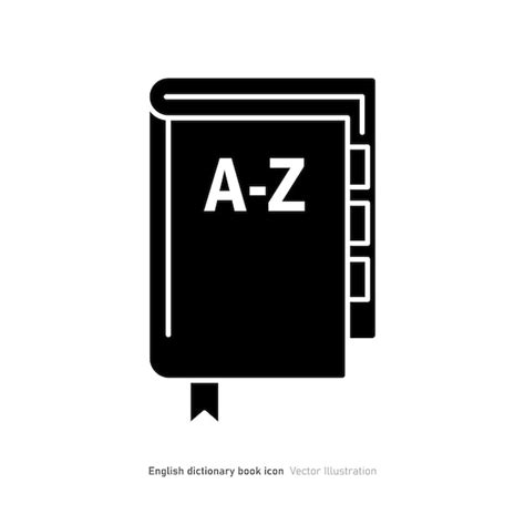 Premium Vector English Dictionary Book Icon Desaign Vocabulary Grammar English Symbol Vector