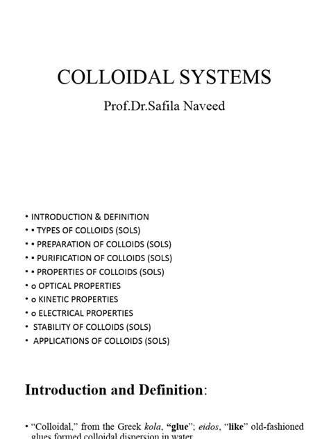 2colloidal Systems 1 Pdf Colloid Chemistry
