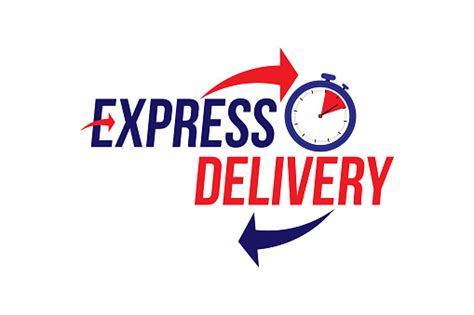 익스프레스 배달 아이콘입니다 흰색 배경에 비문타이머와 빠른 배송 플랫 벡터 일러스트 Eps10 교통수단에 대한 스톡 벡터 아트 및 기타 이미지 Istock